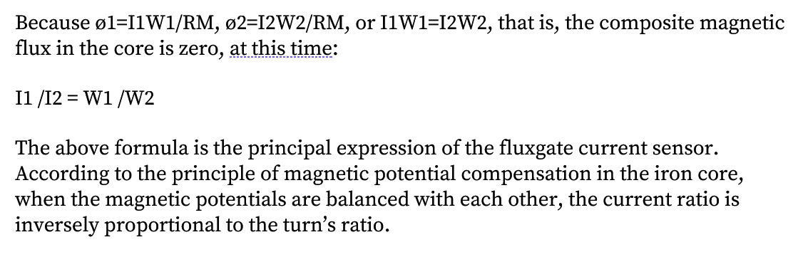 What is fluxgate current sensor? How does it work?